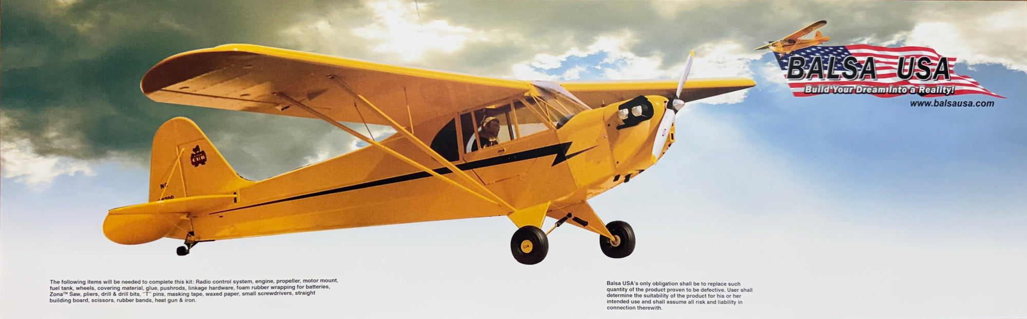 1/4 Scale J-3 Piper Cub – Balsa USA