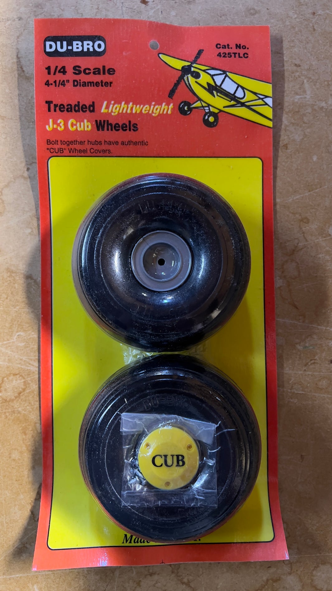 1/4 Scale Du-Bro Cub Wheels w/hub caps – Balsa USA