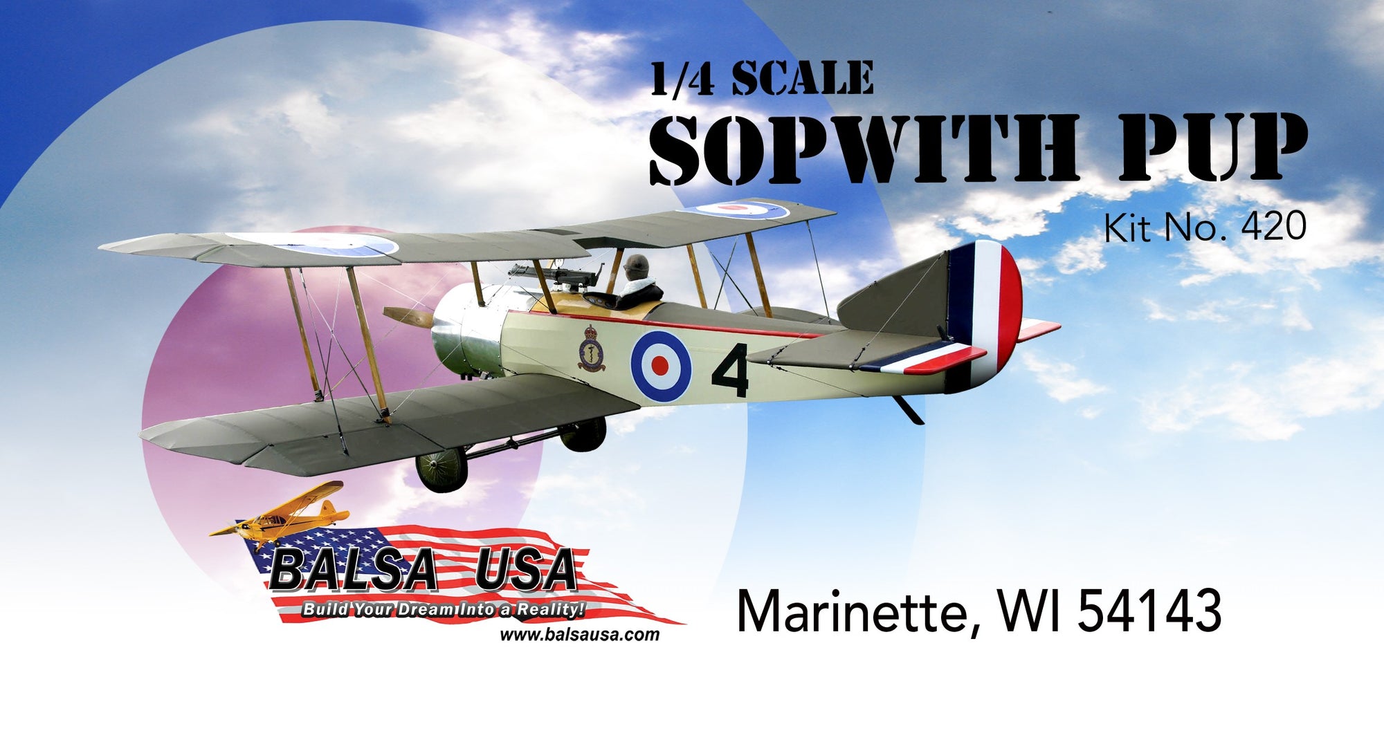 1/4 Scale Sopwith Pup – Balsa USA