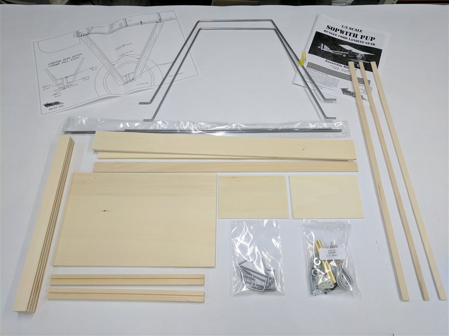 1/3 Scale Sopwith Pup Complete Landing Gear Kit – Balsa USA